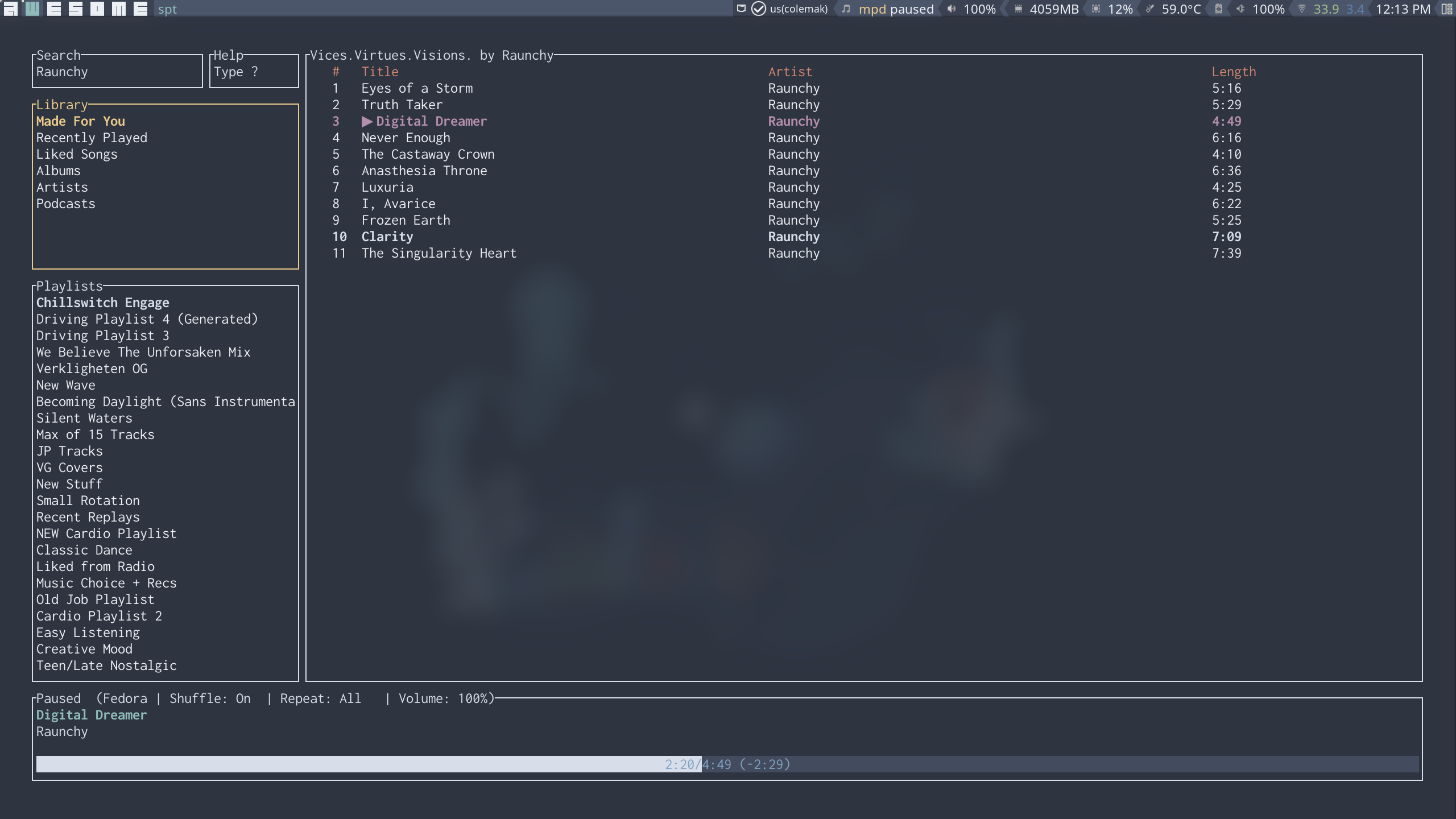 Nord Dark Theme for spotify-tui – Sudo Science