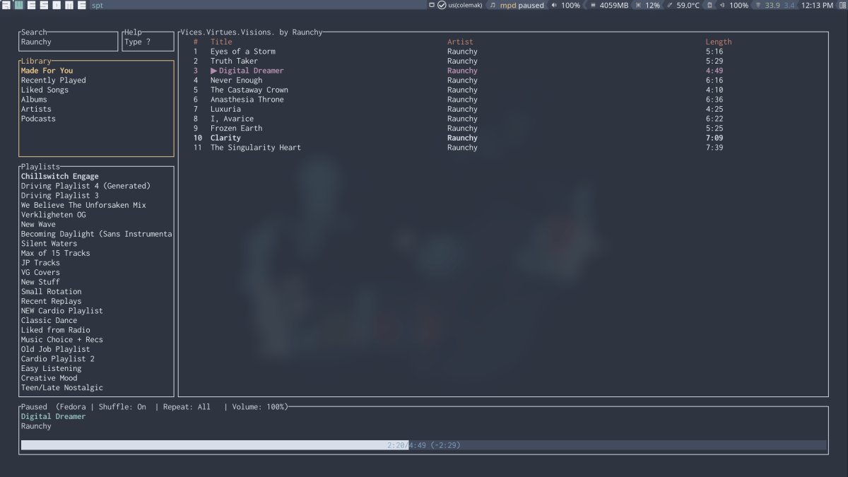 Nord Dark Theme for spotify-tui – Sudo Science