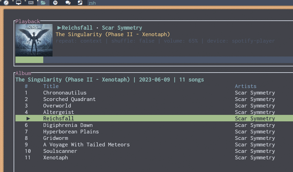 Switching from spotify-tui to spotify-player. – Sudo Science